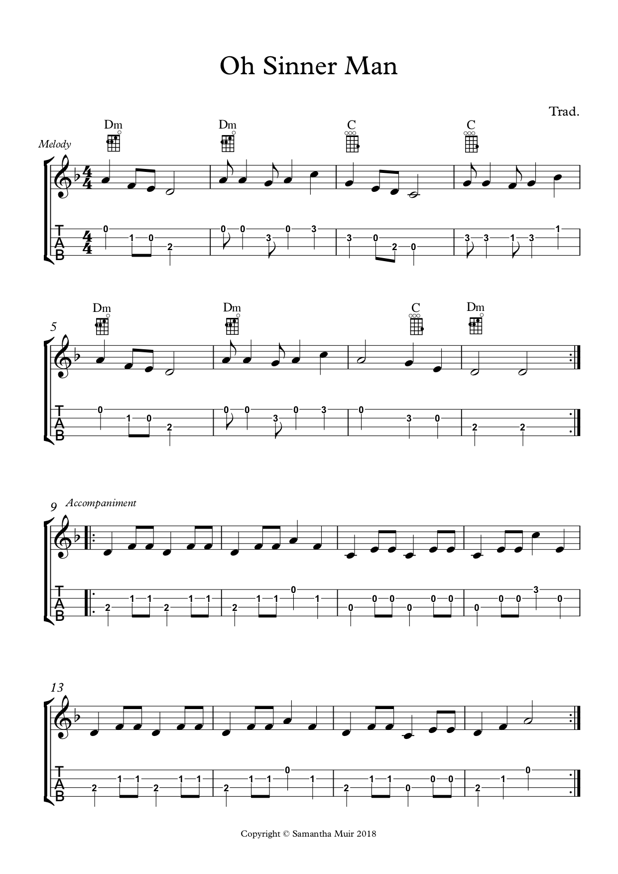 Oh! Sinner Man | I Love Classical Ukulele